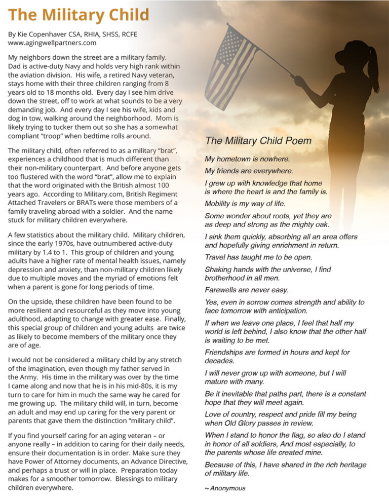 The Military Child – Poem | San Diego Veterans Magazine